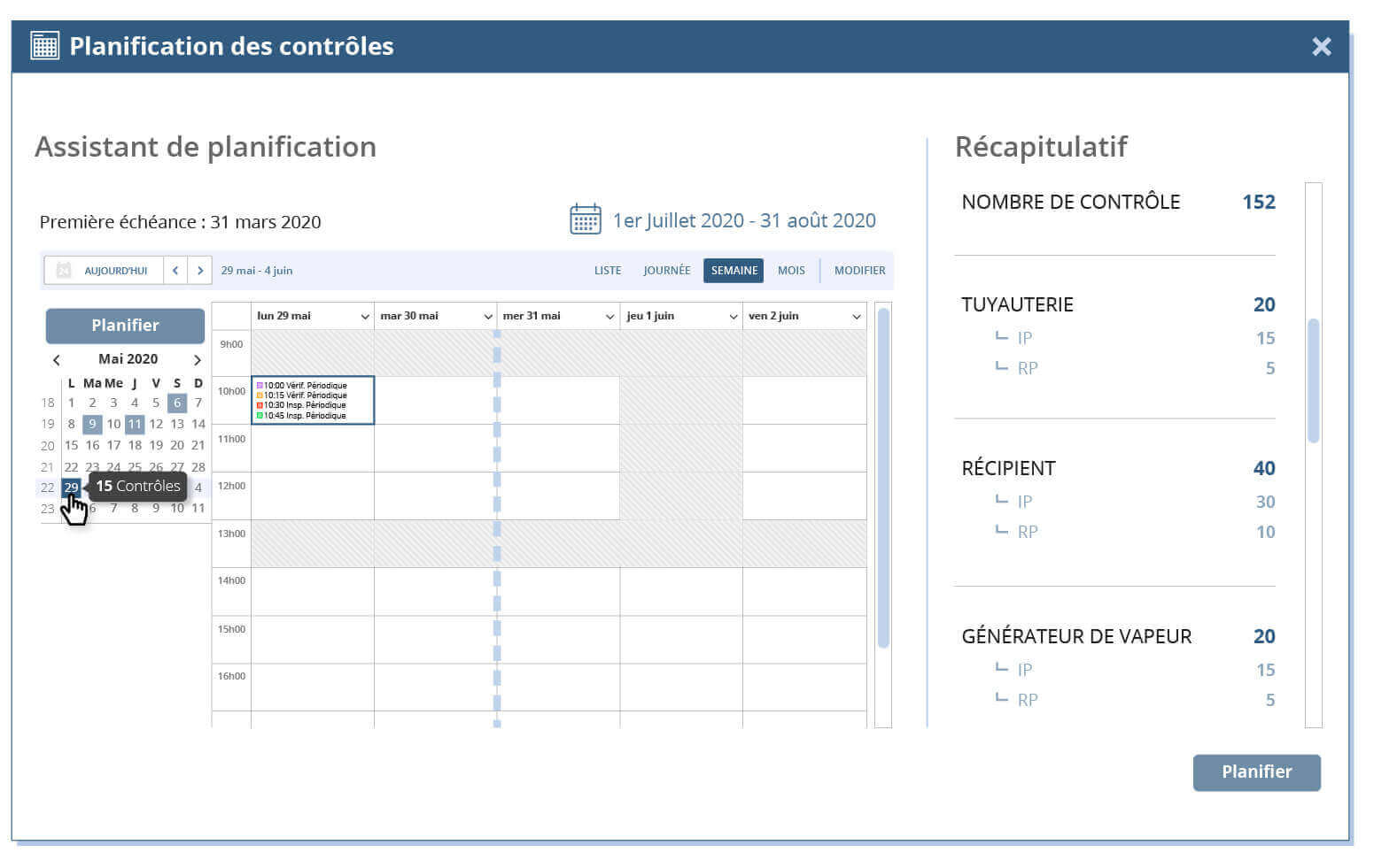 Les fonctionnalités pour gérer vos contrôles | Ealico